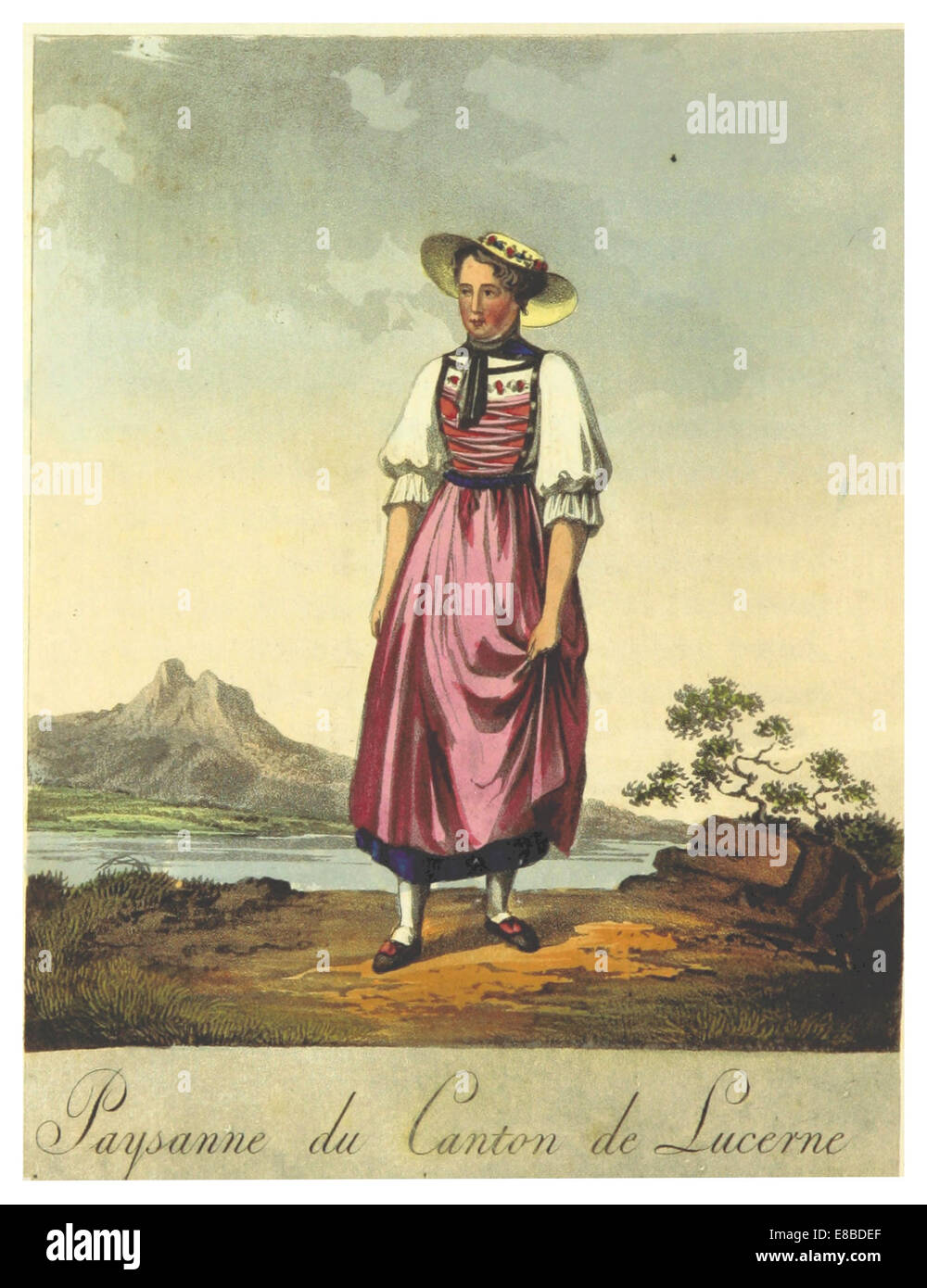 Costumes suisses paysanne du canton de lucerne hi-res stock photography ...