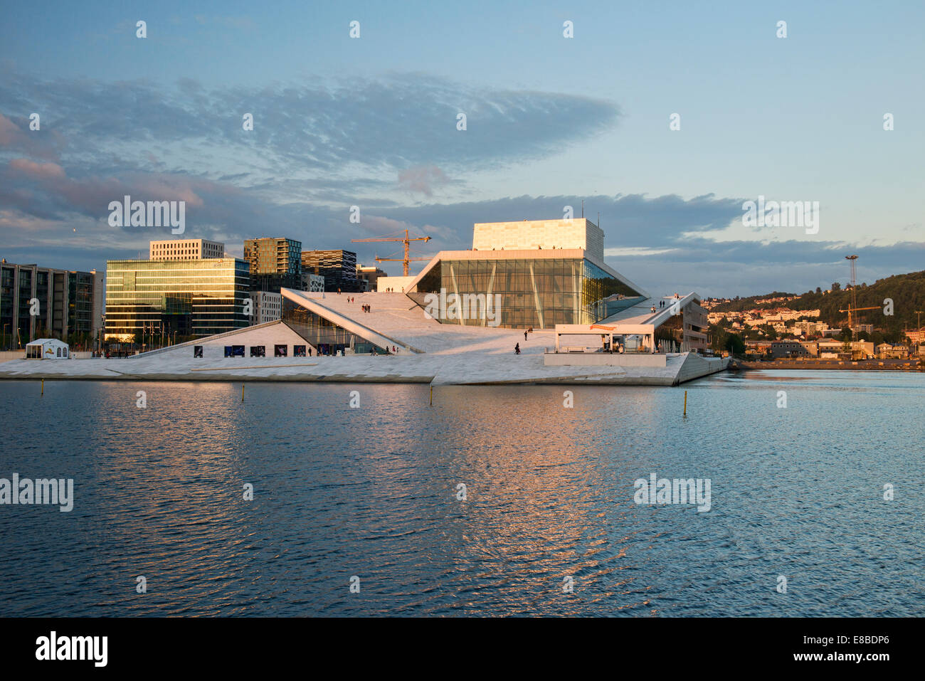 View of the Oslo Opera House at sunset, Oslo, Norway Stock Photo - Alamy