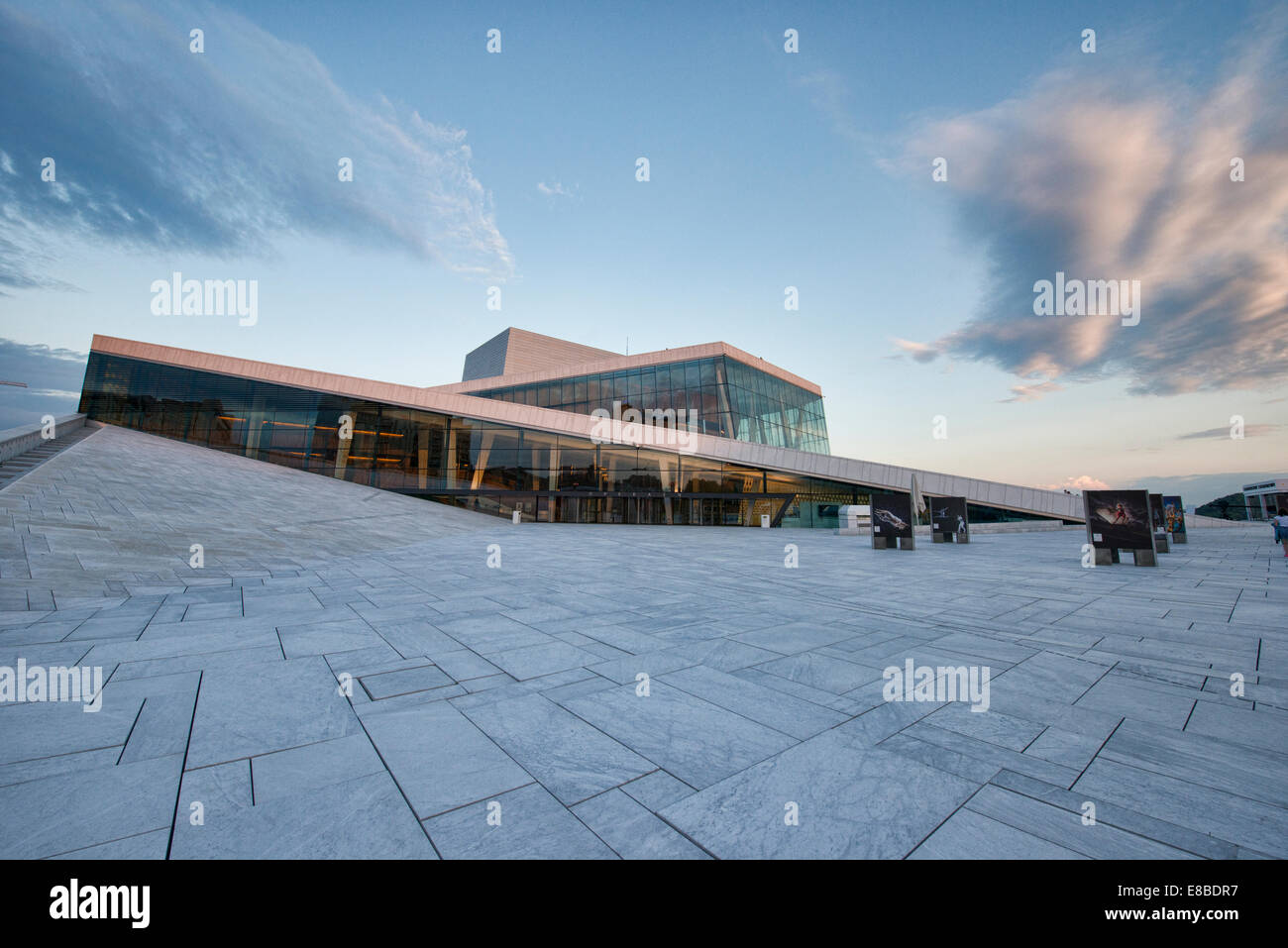 View of the Oslo Opera House at sunset, Oslo, Norway Stock Photo - Alamy