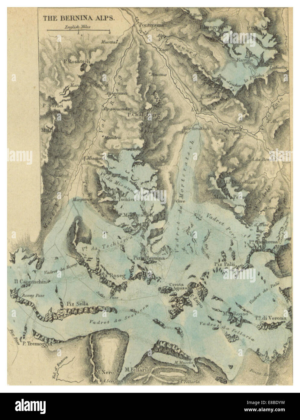 The alps mountain range maps cartography hi-res stock photography and ...