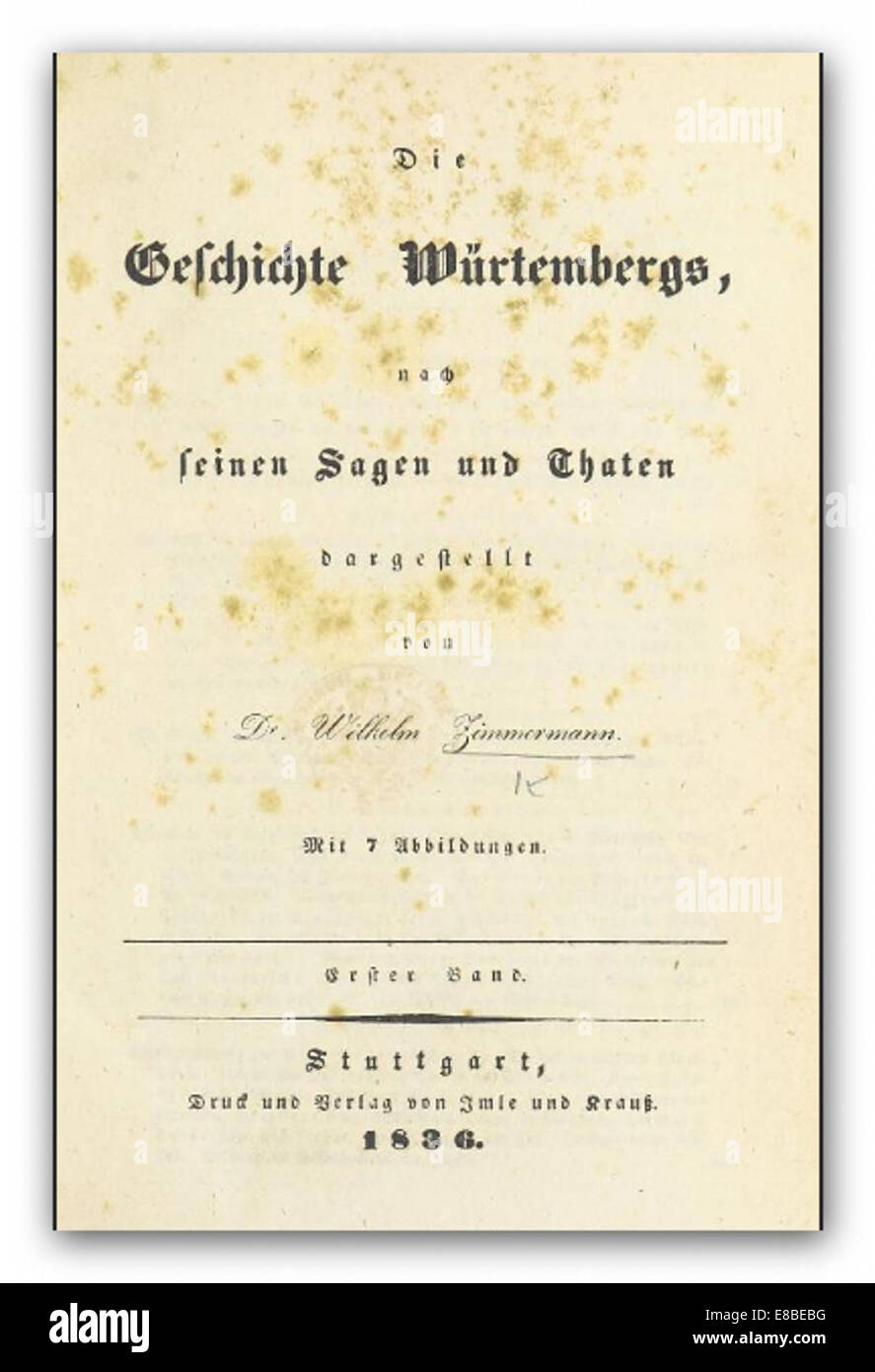 Zimmermann 1836 hi-res stock photography and images - Alamy