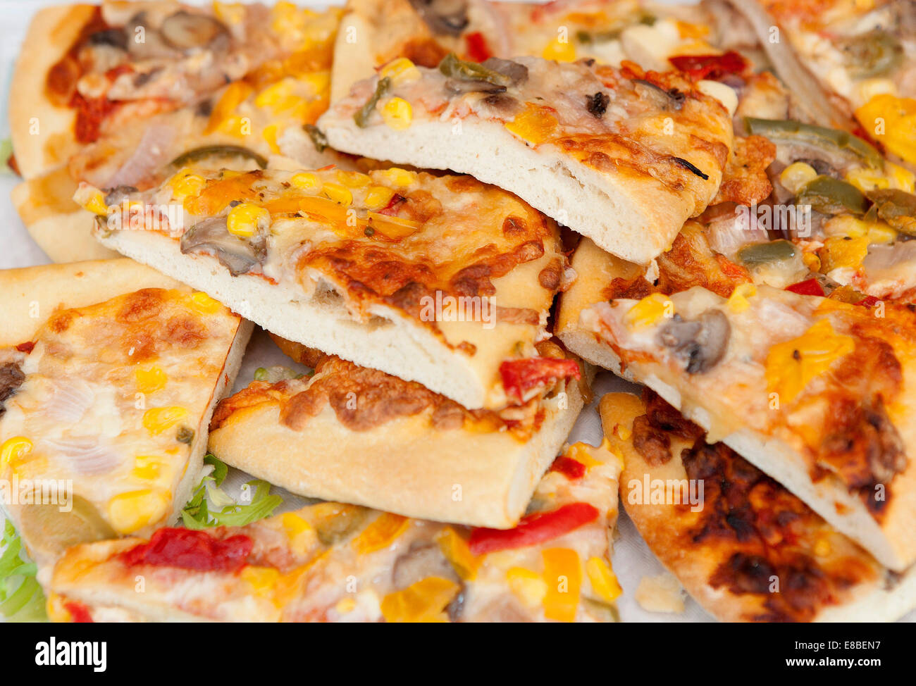 Slices pizza party food Stock Photo - Alamy