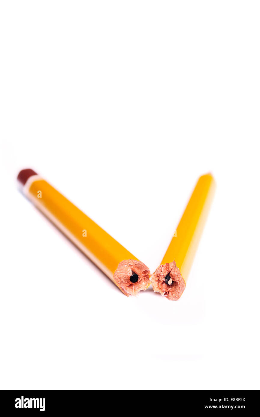 close up of a broken pencil Stock Photo - Alamy