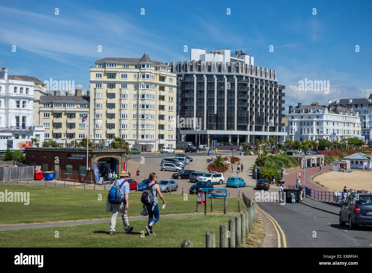 Eastbourne Seafront Lifeboat Museum and The Eastbourne Centre Stock ...