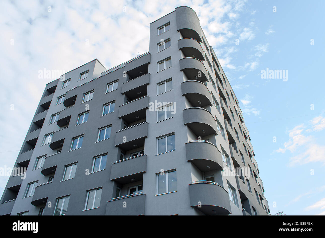 Exterior of residential building sunrise view Stock Photo - Alamy
