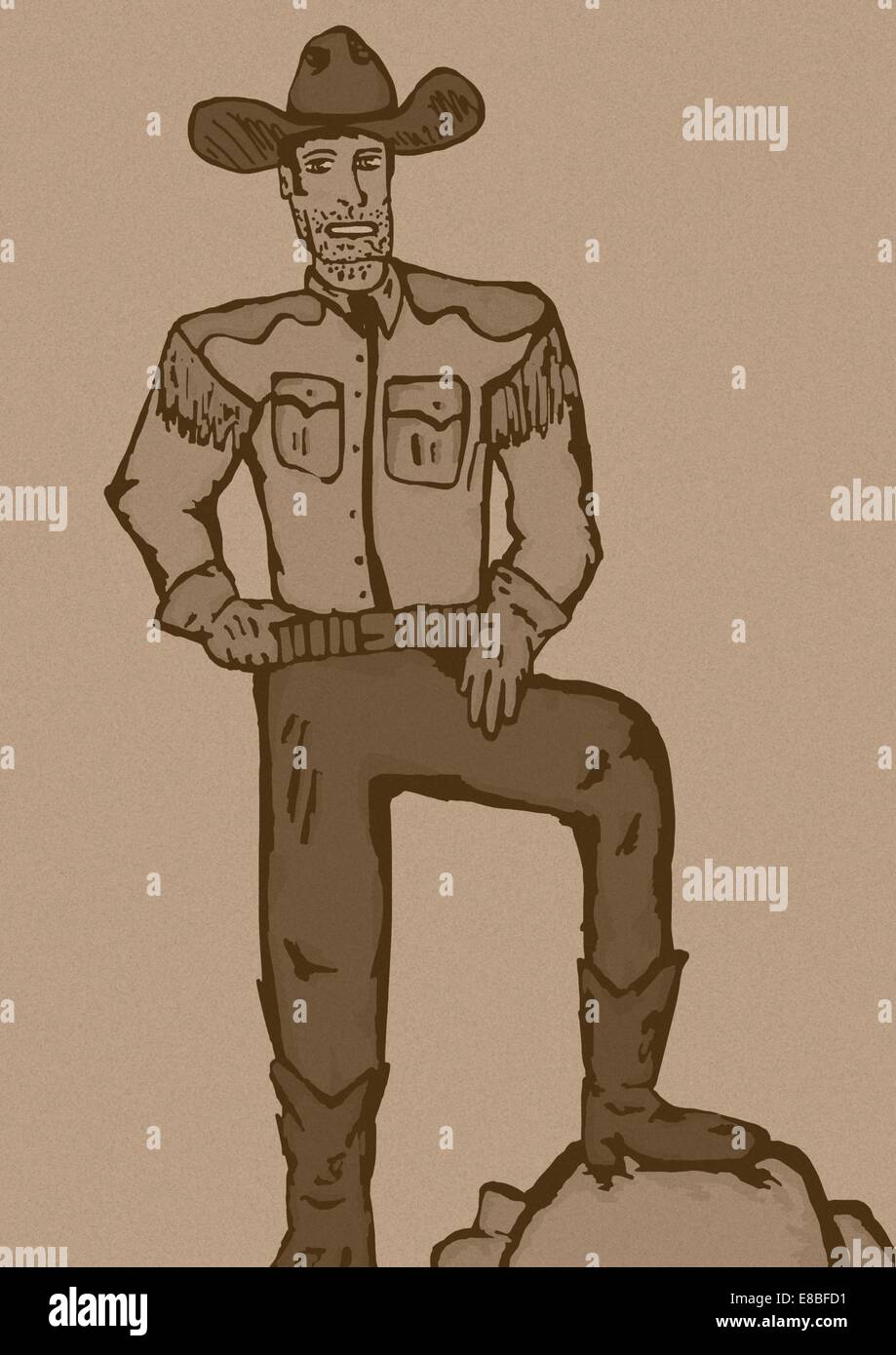 Vintage cowboy hi-res stock photography and images - Alamy