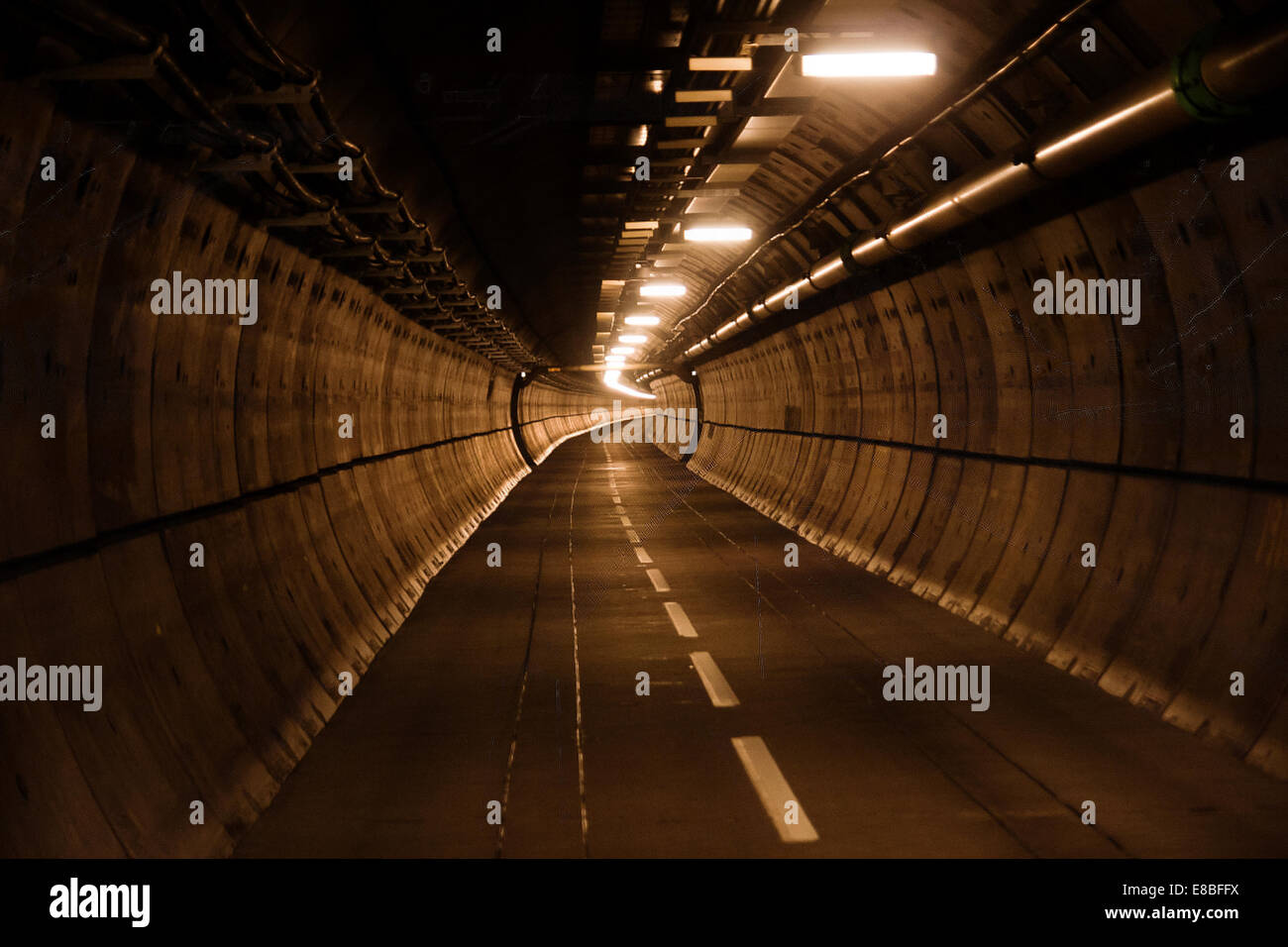 rare glimpse inside the service tunnel at Eurotunnel between the Uk and ...