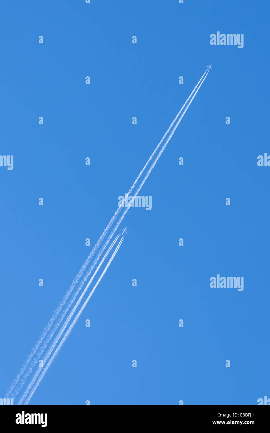Airplane with smoke trail hi-res stock photography and images - Alamy