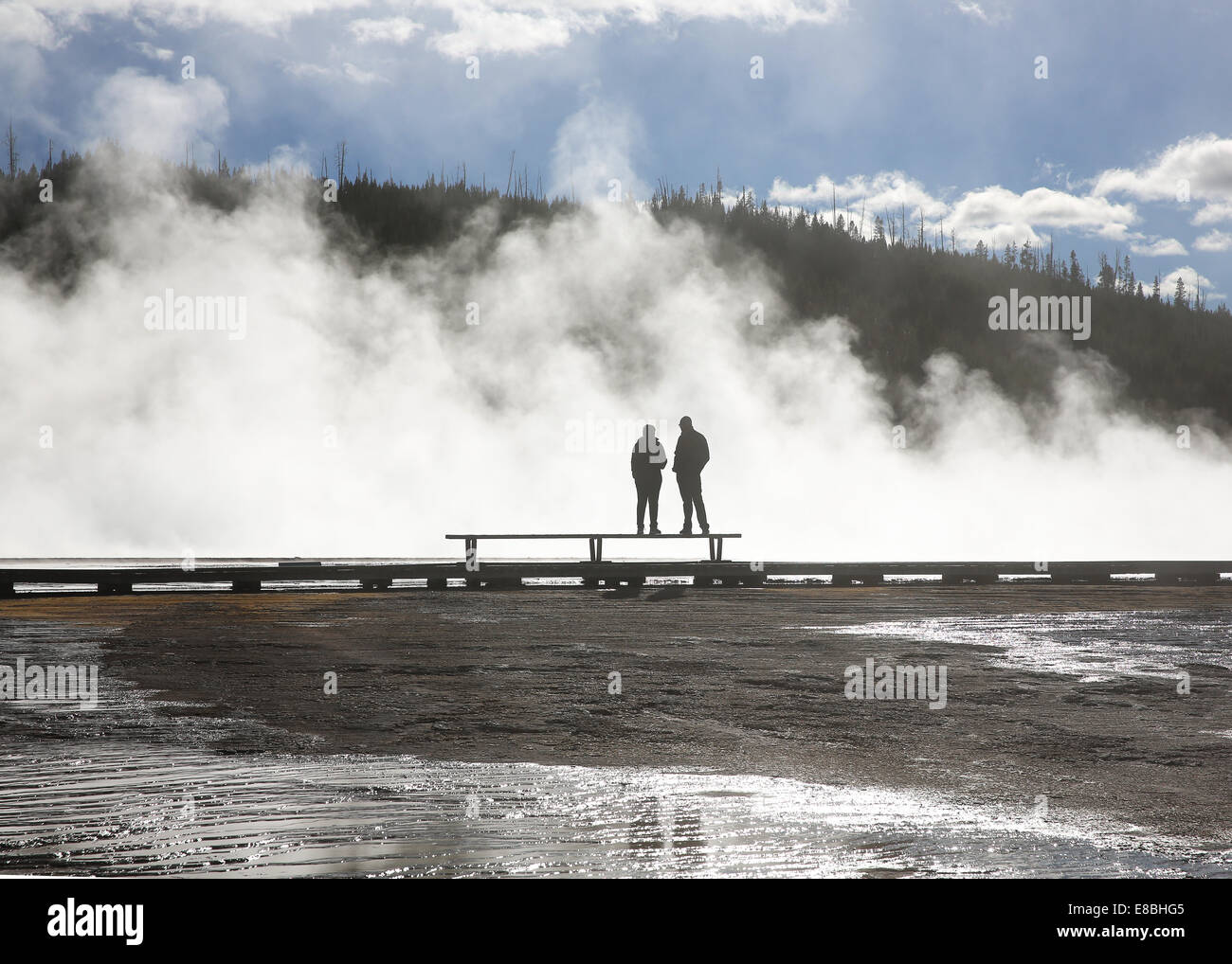 Grand Prismatic Spring in Yellowstone National Park, the largest hot ...