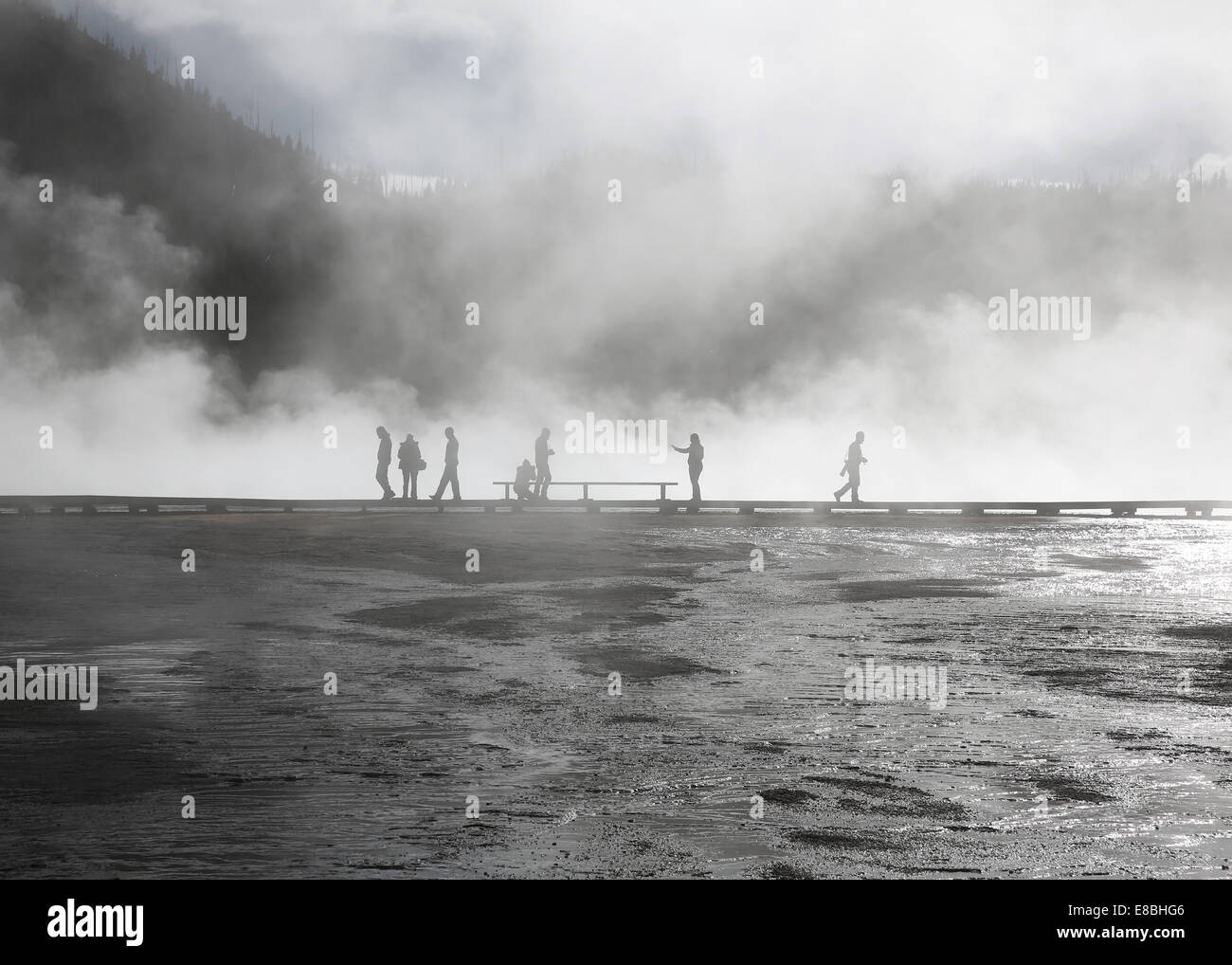 Grand Prismatic Spring in Yellowstone National Park, the largest hot ...