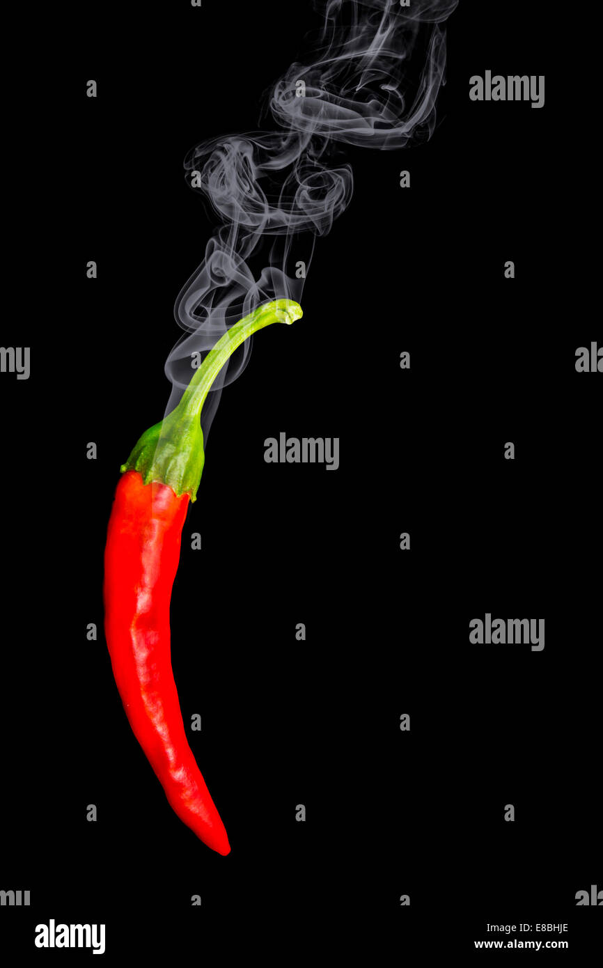 Red Hot Chili Pepper Smoking Stock Photo - Alamy