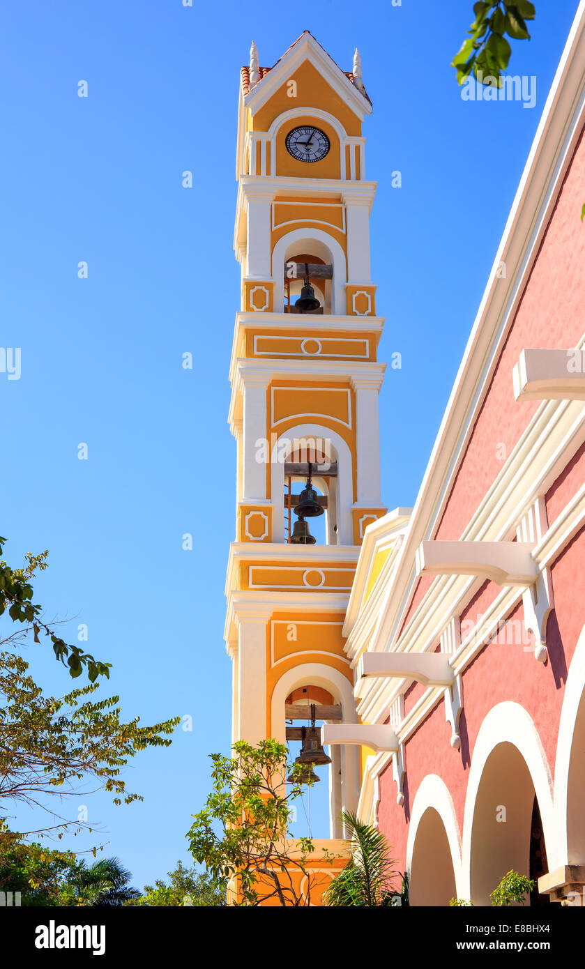 Yucatan Yellow Clock Tower High Resolution Stock Photography and Images ...