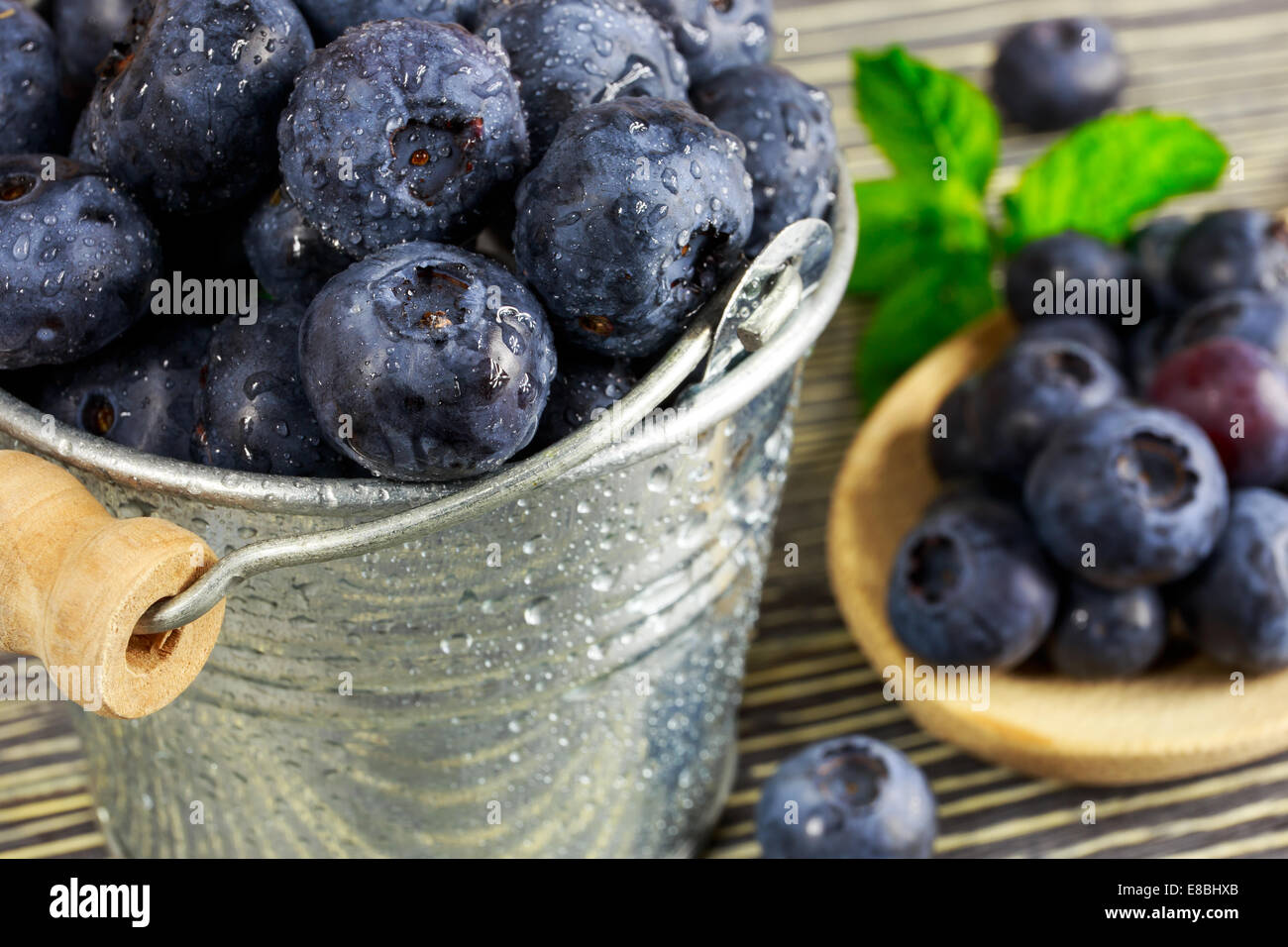 Berry blueberry in bucket hi-res stock photography and images - Alamy
