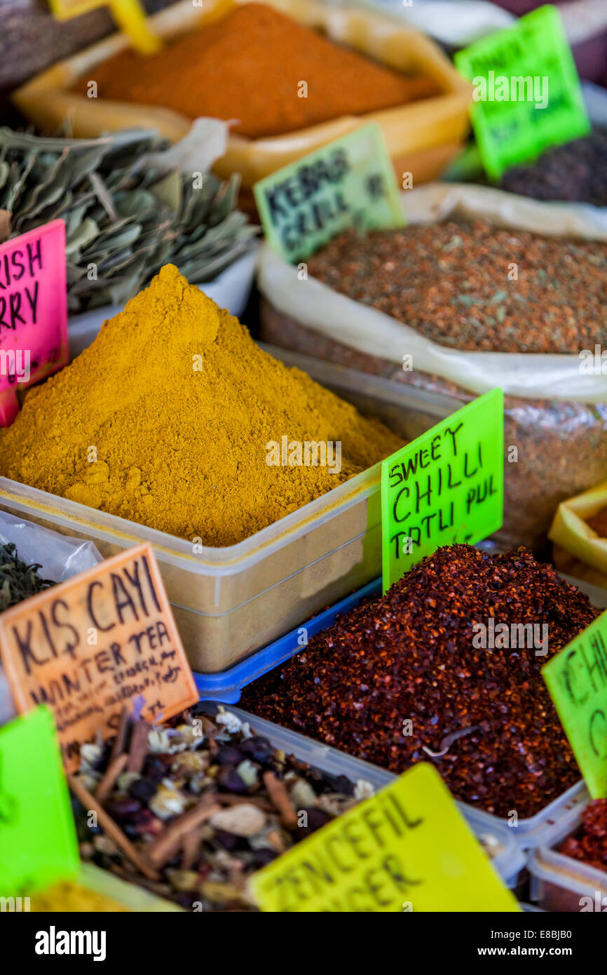 Spices on the market Stock Photo - Alamy