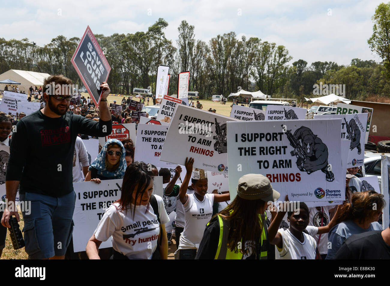 Lion hunting protest south africa hi-res stock photography and images ...