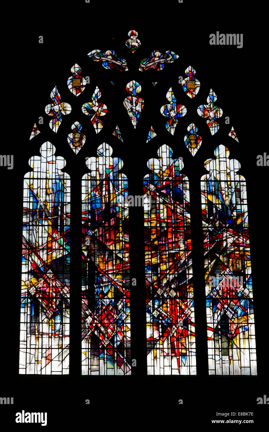 Stained glass detail from St Werburgh, Chester Cathedral,Chester ...