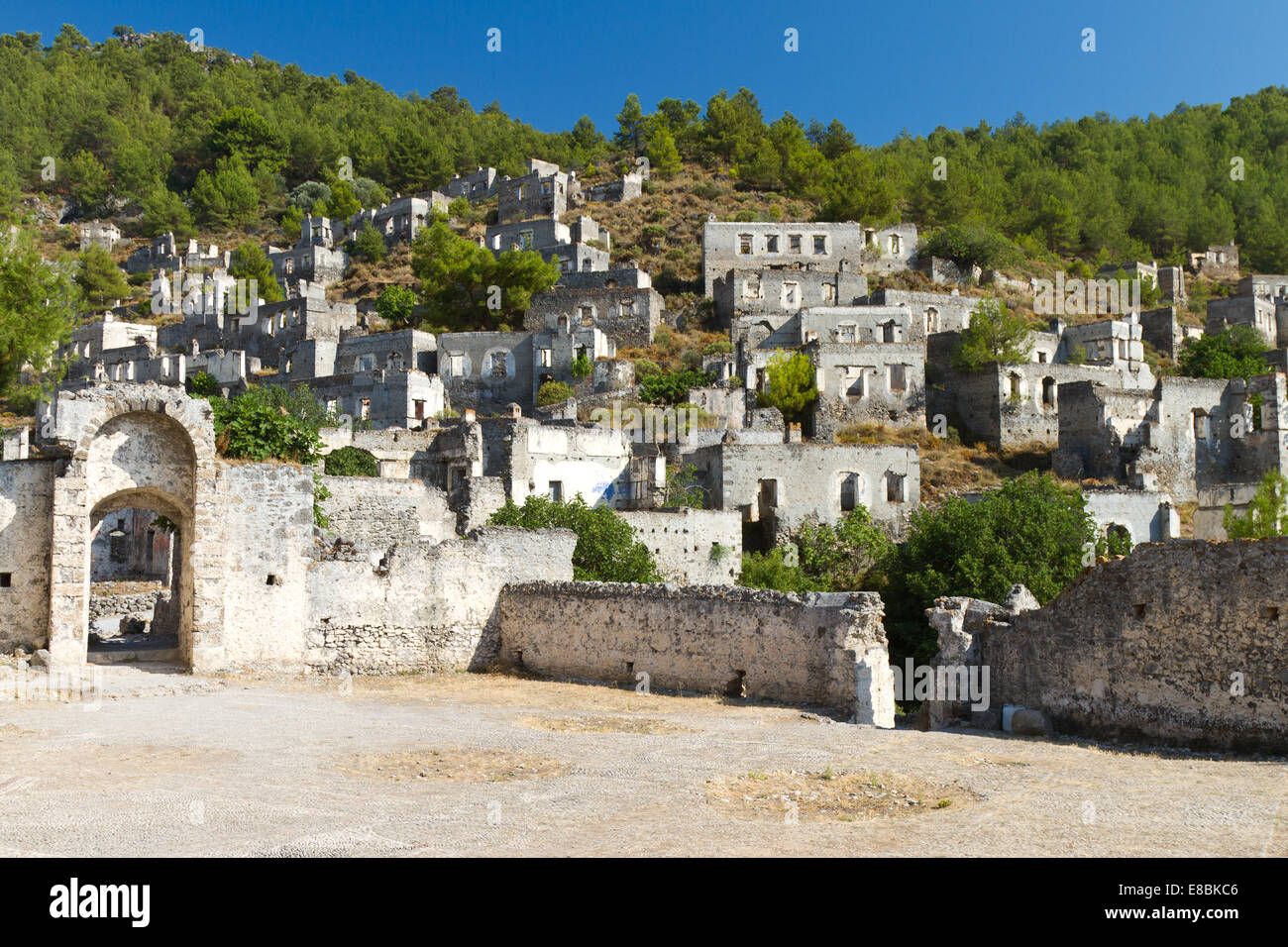 Ruins of Kayakoy, Fethiye Stock Photo - Alamy