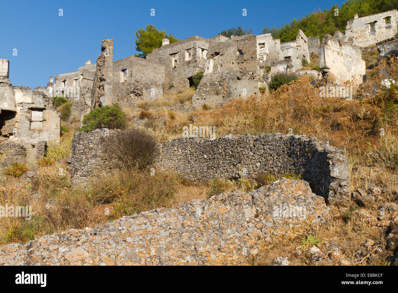 Ruins Kayakoy Fethiye Stock Photo - Alamy