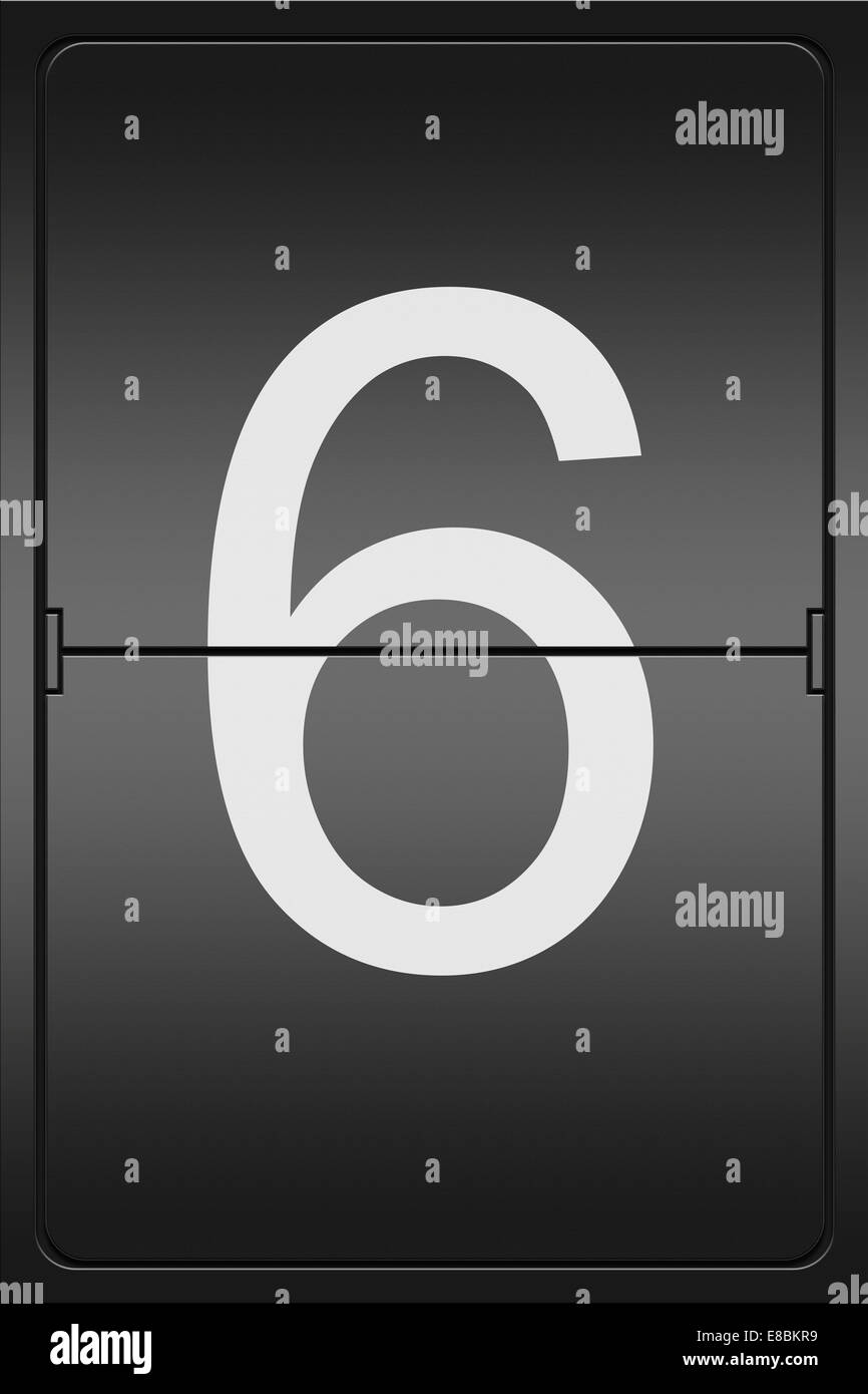 Illustration of a mechanical leter indicator showing the Number 6 Stock ...