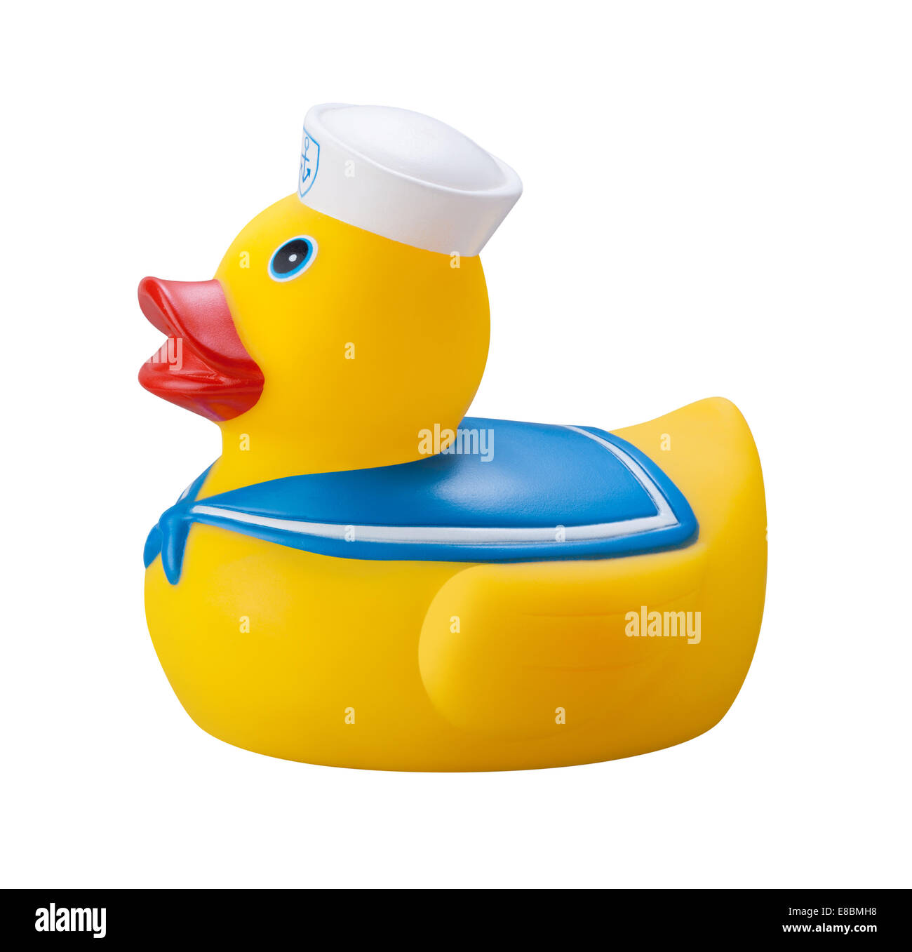 Rubber Duck in a sailor suit, isolated on a white background Stock ...