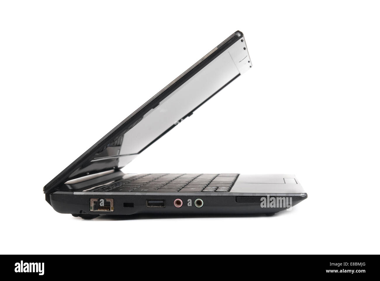 Laptop with empty screen isolated on white Stock Photo - Alamy