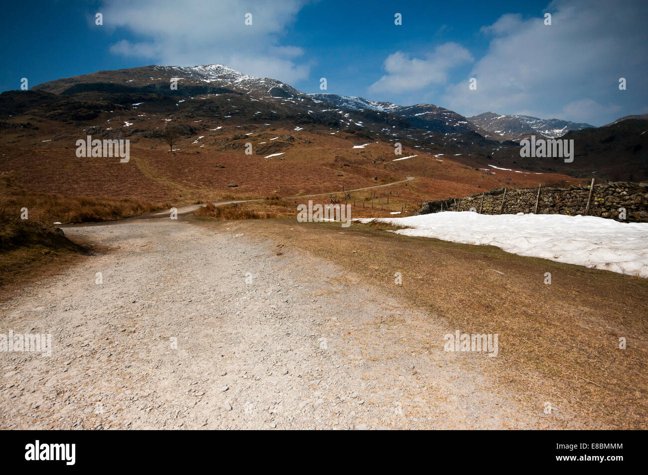 The Coniston Range of fells in the Lake District National Park, seen ...