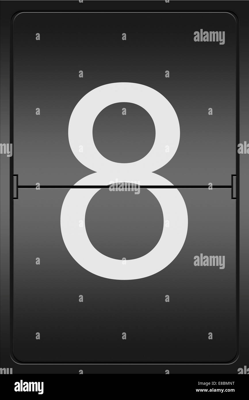 Illustration of a mechanical leter indicator showing the Number 8 Stock ...