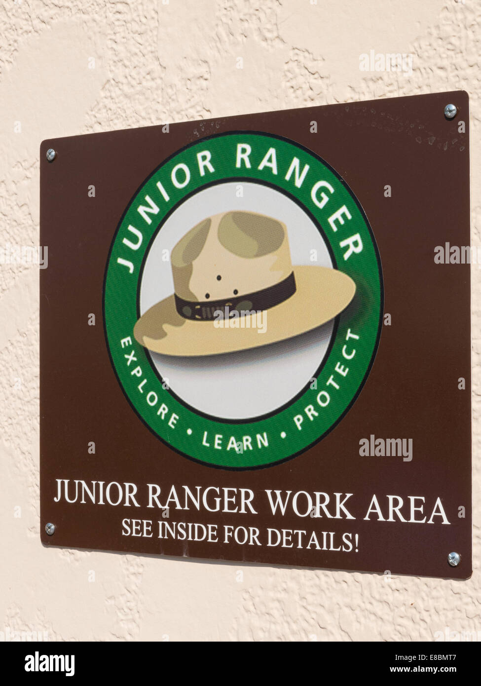 Sign , Junior Ranger Youth Program, Badlands National Park, SD, USA ...