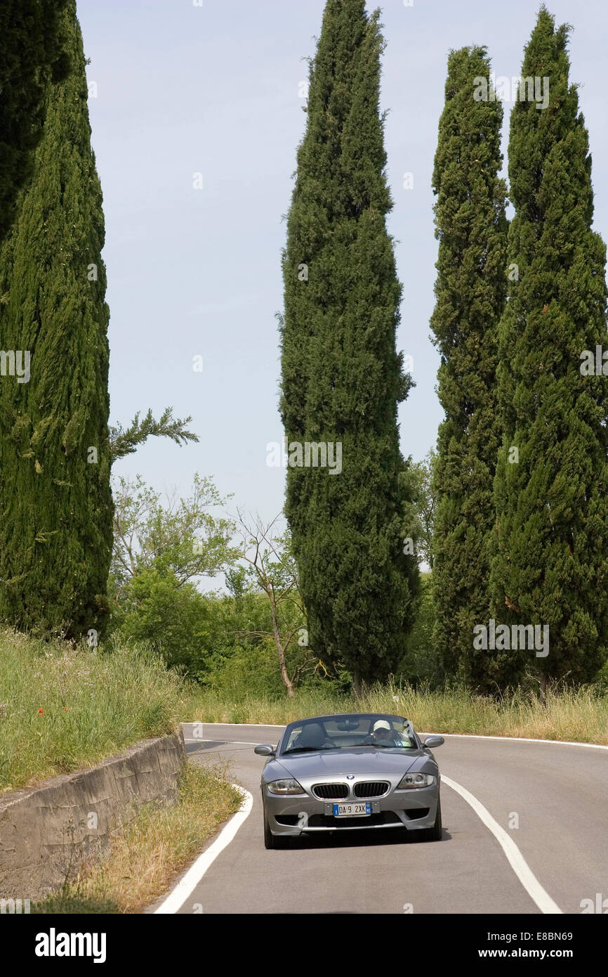 europe, italy, tuscany, siena province, bmw spider car Stock Photo - Alamy
