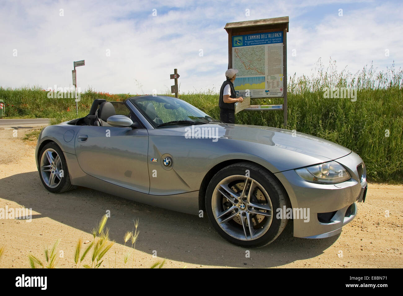 europe, italy, tuscany, siena province, bmw spider car Stock Photo - Alamy