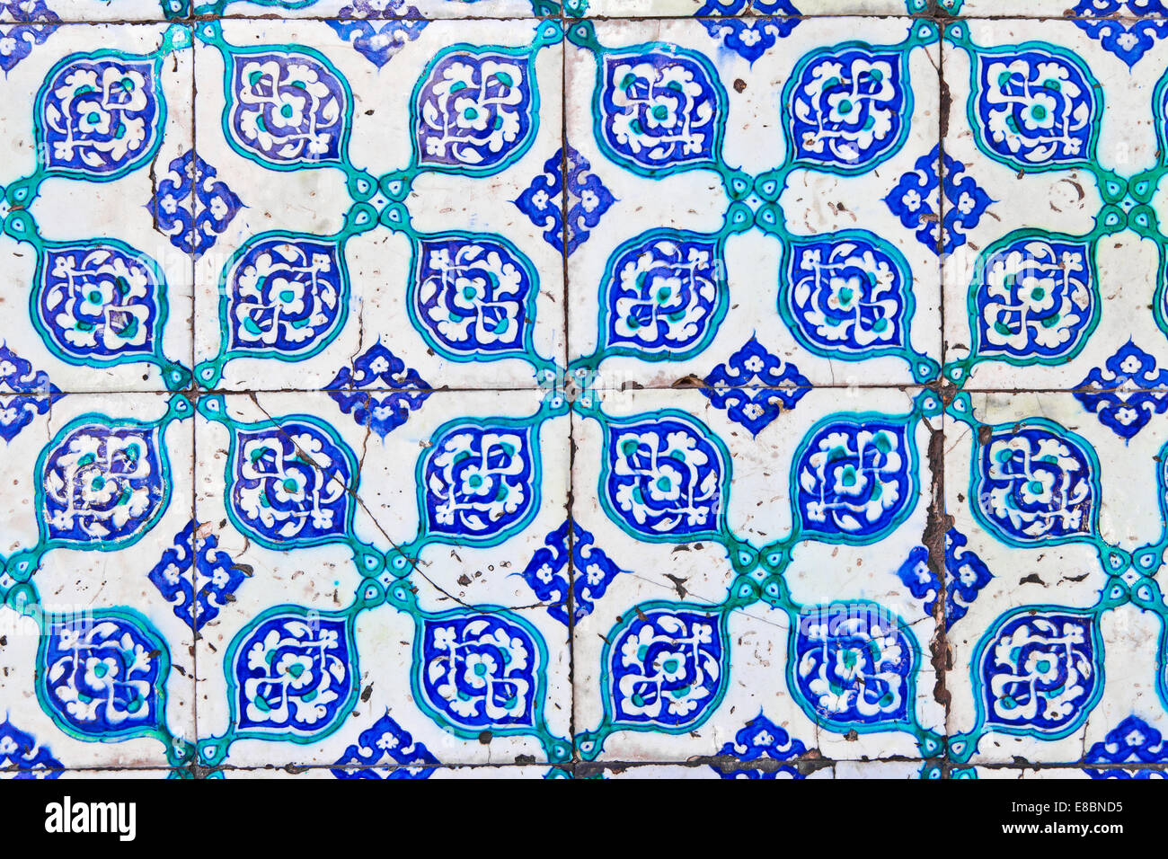 Turkish Blue Tile from Eminonu New Mosque, Istanbul Stock Photo - Alamy