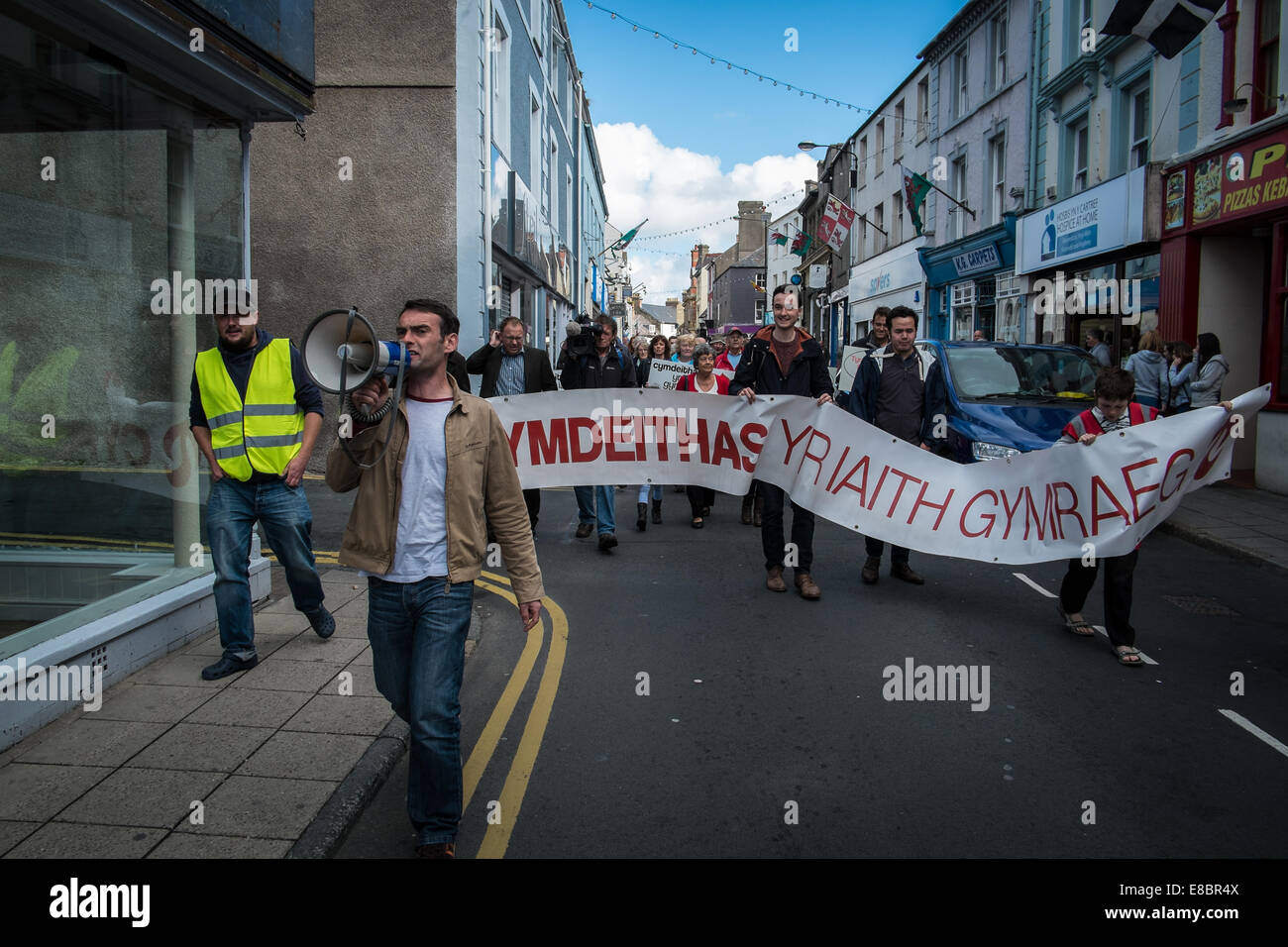 Pwllheli, Wales, UK. 4th October, 2014. Welsh Language Society ...