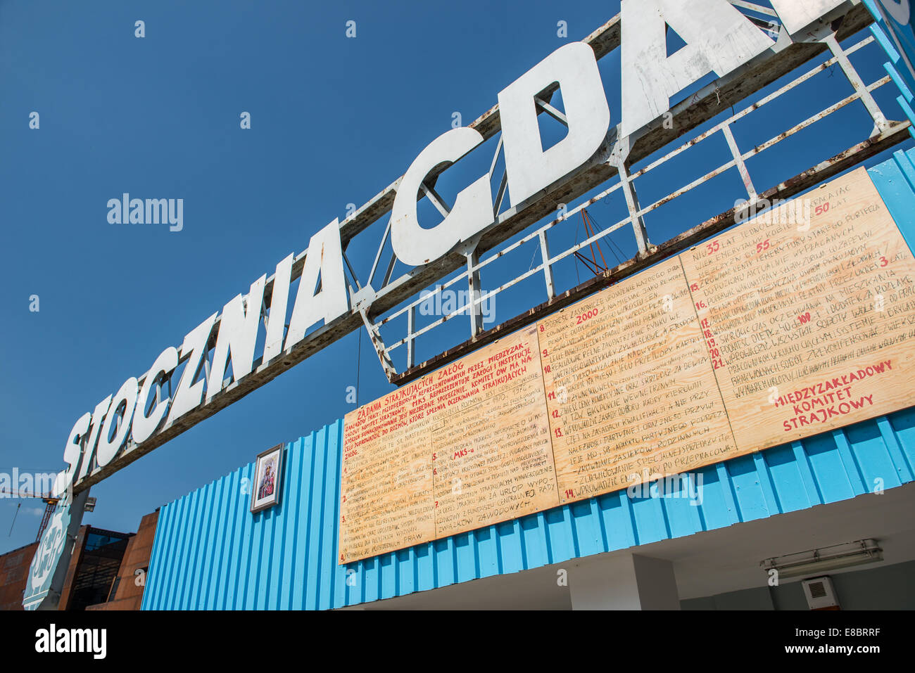 famous gate no. 2 to the Gdansk Shipyard (former Lenin Shipyard) in ...