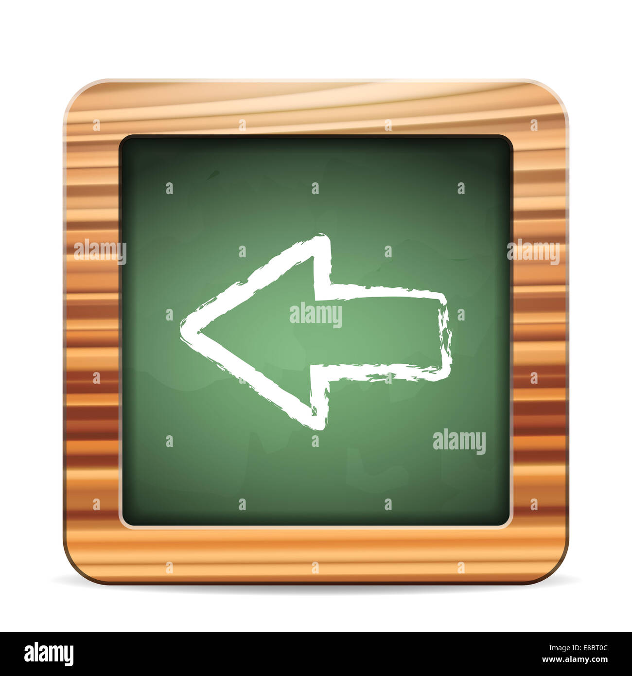 Blackboard left arrow on a white background. Vector illustration Stock ...