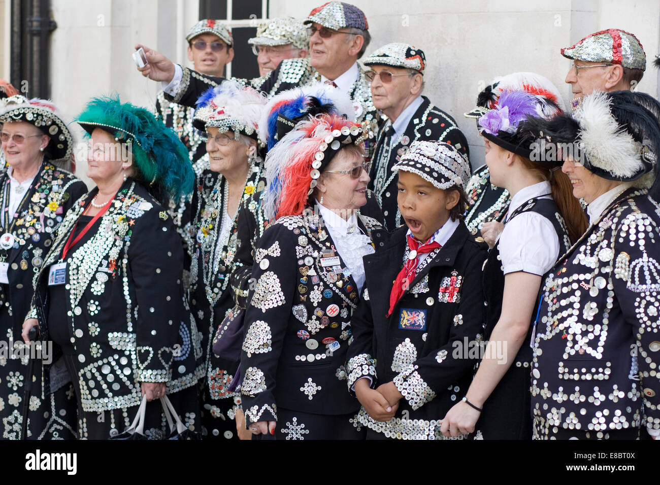 Pearly Kings and Queens known as pearlies London England Stock Photo ...