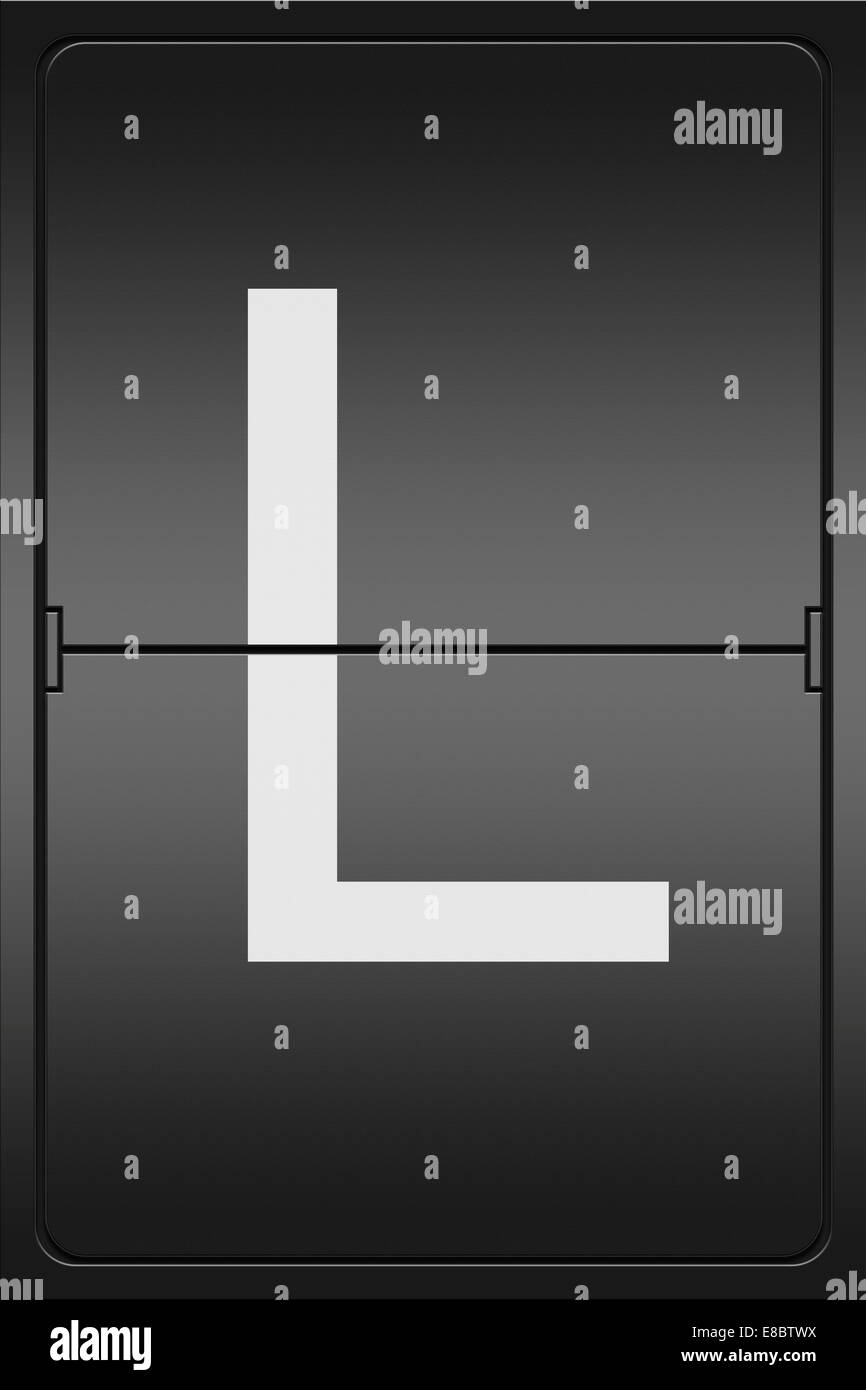 Illustration of a mechanical leter indicator showing the letter L Stock ...
