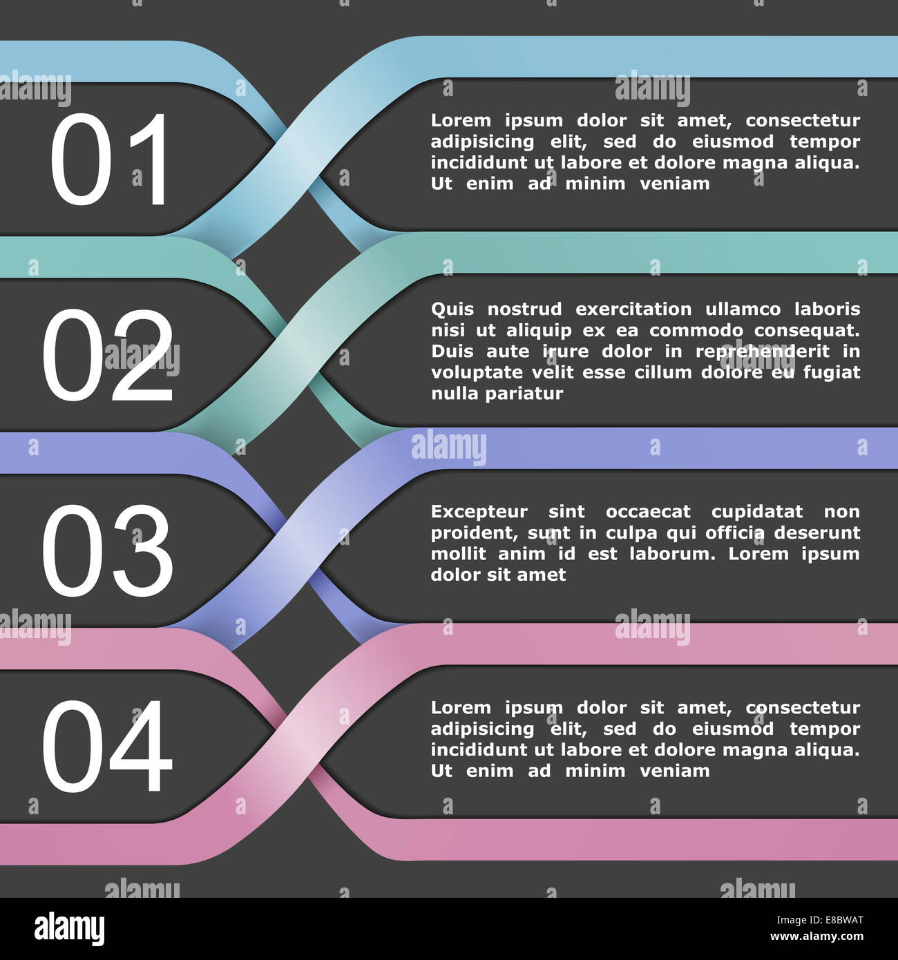 Design Template with Numbers and Text Stock Photo - Alamy