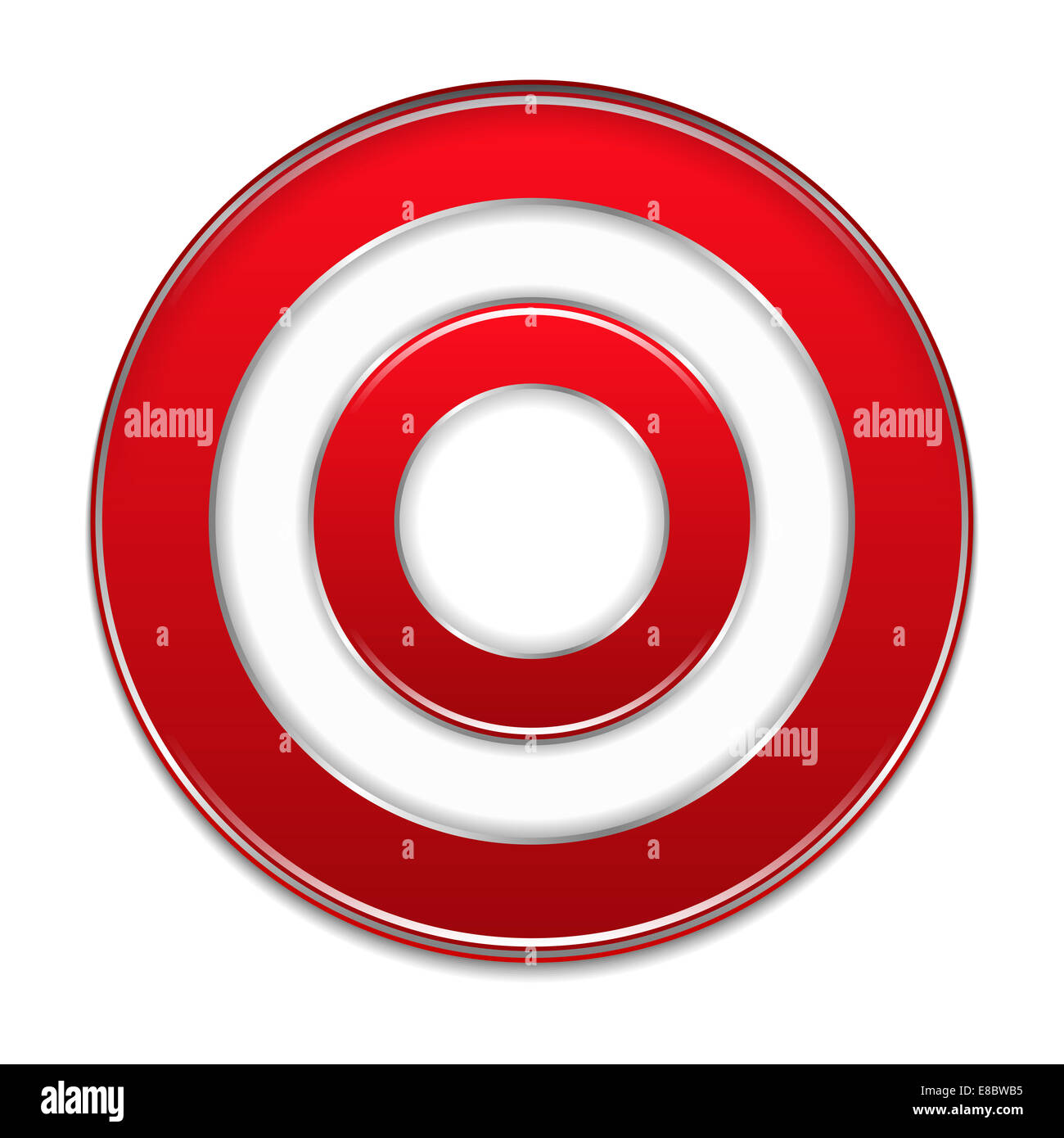 Red target on white background Stock Photo - Alamy