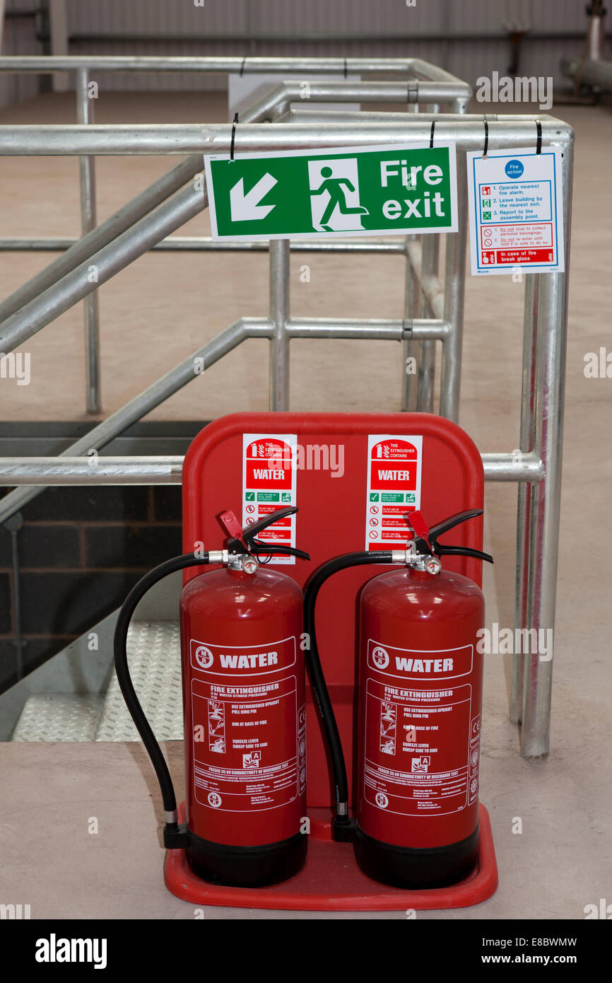 Emergency point fire extinguisher emergency hi-res stock photography ...