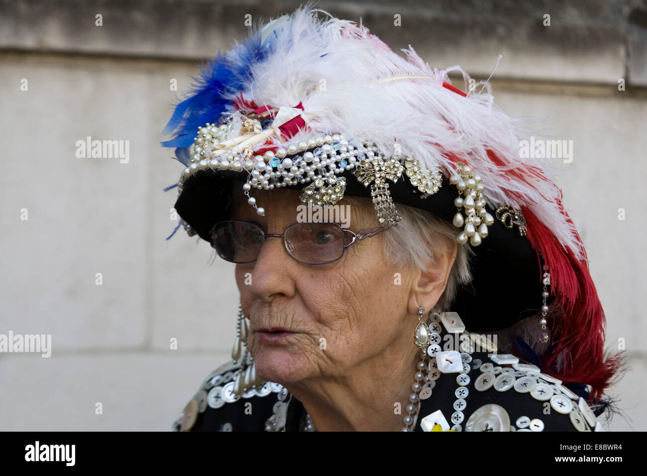 Pearly Kings and Queens known as pearlies London England Stock Photo ...