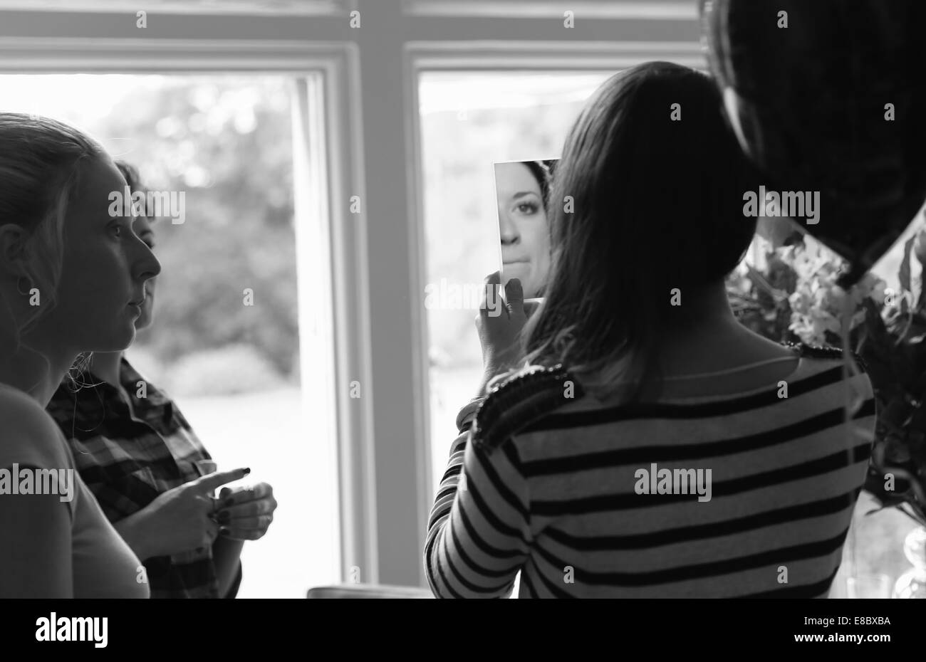 Young bride getting ready Stock Photo - Alamy