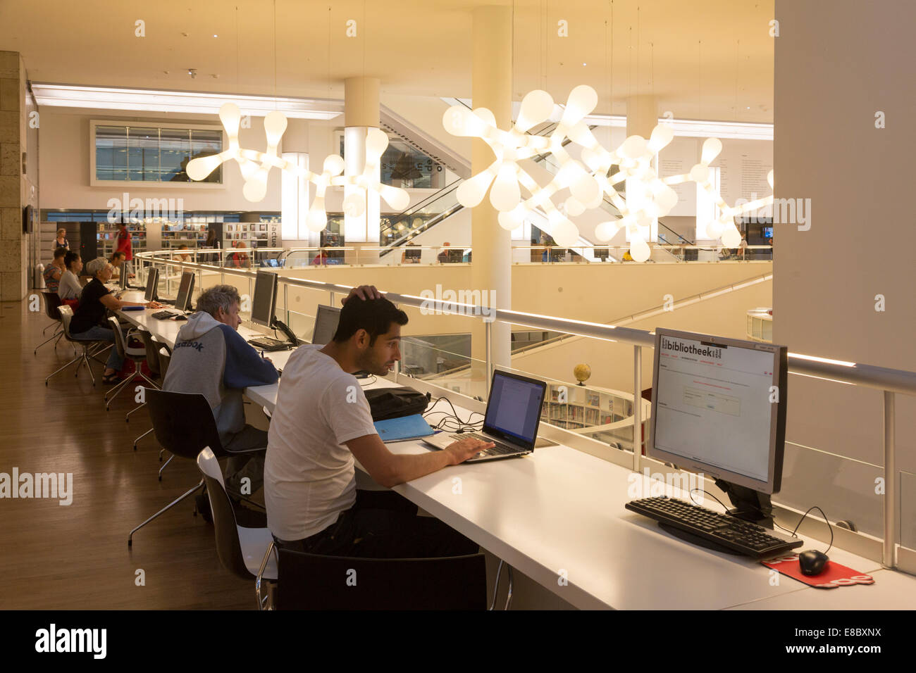 customers at computer stations, Centrale Bibliotheek, Central Public ...