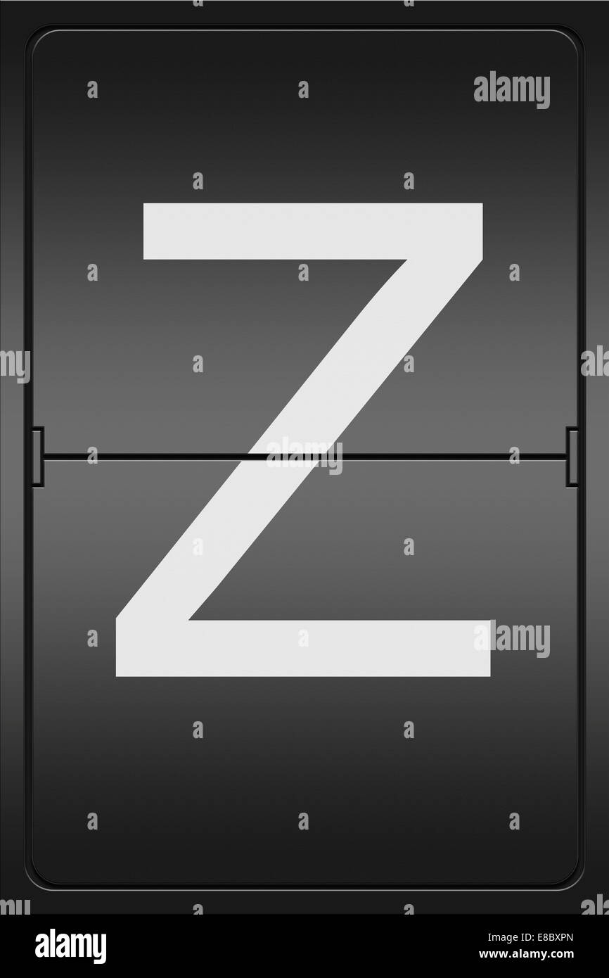 Illustration of a mechanical leter indicator showing the letter Z Stock ...