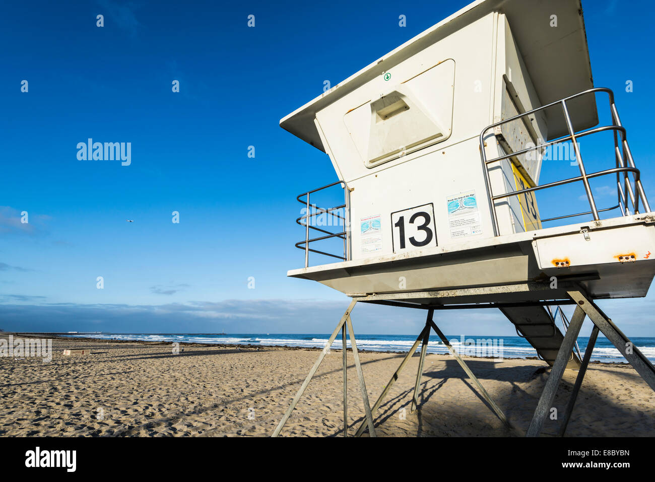 Lifeguard Tower Ocean Beach San Diego Sand Ocean Beach Hi Res Stock
