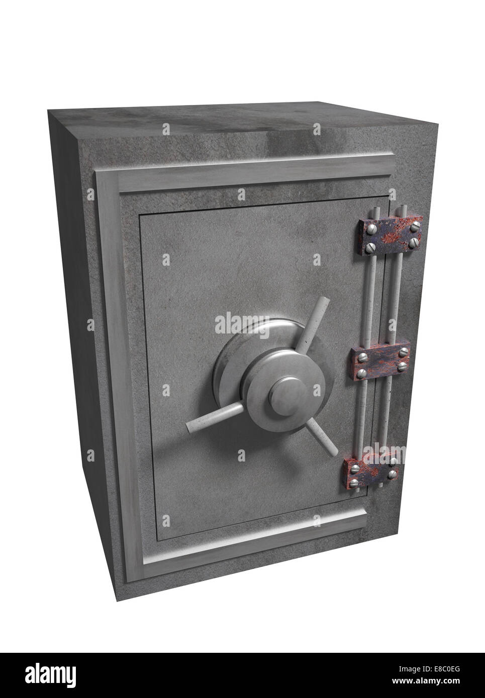 design in 3d of a security steel safe isolated on white Stock Photo - Alamy