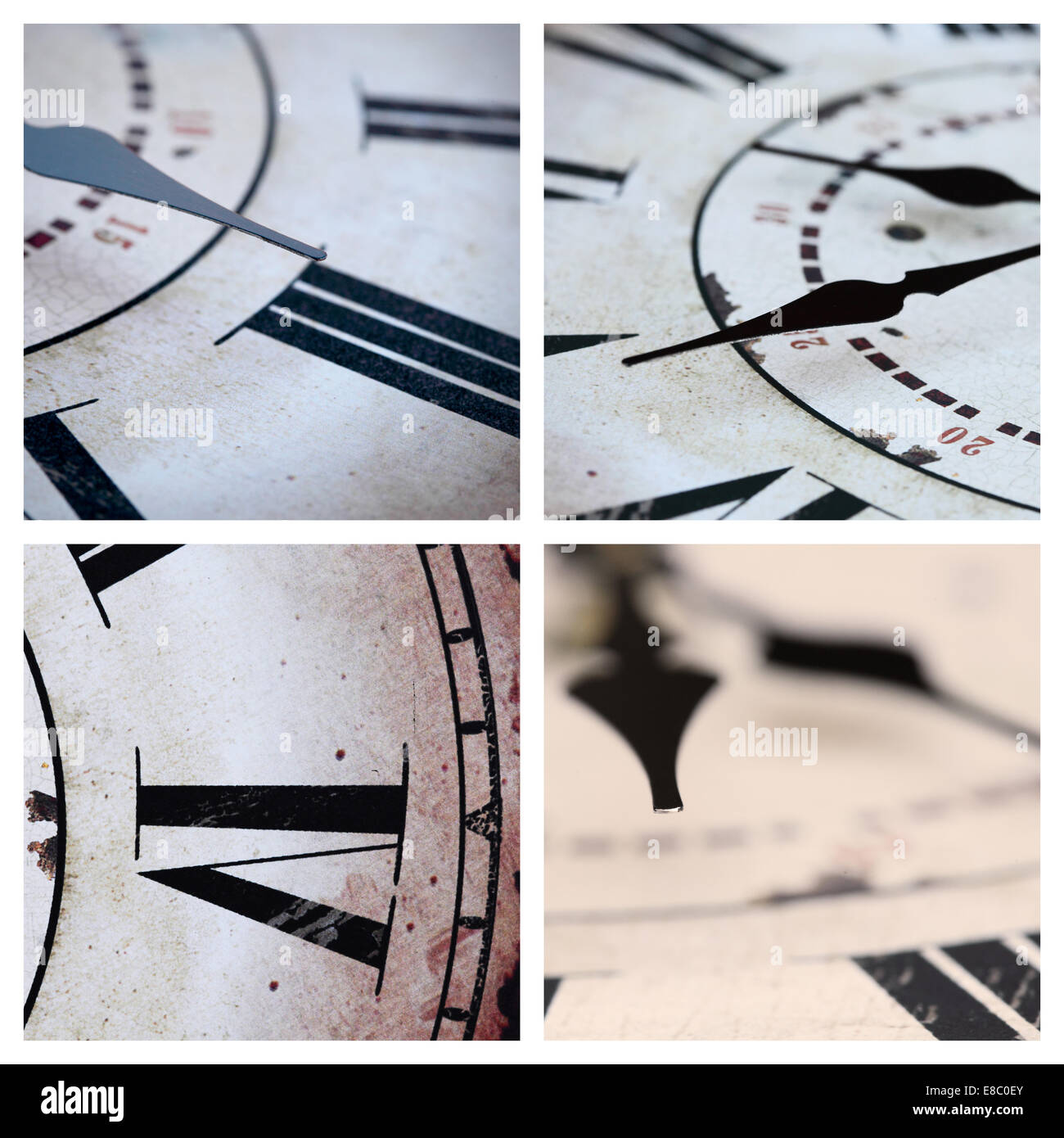 collage with details of some vintage clocks Stock Photo - Alamy