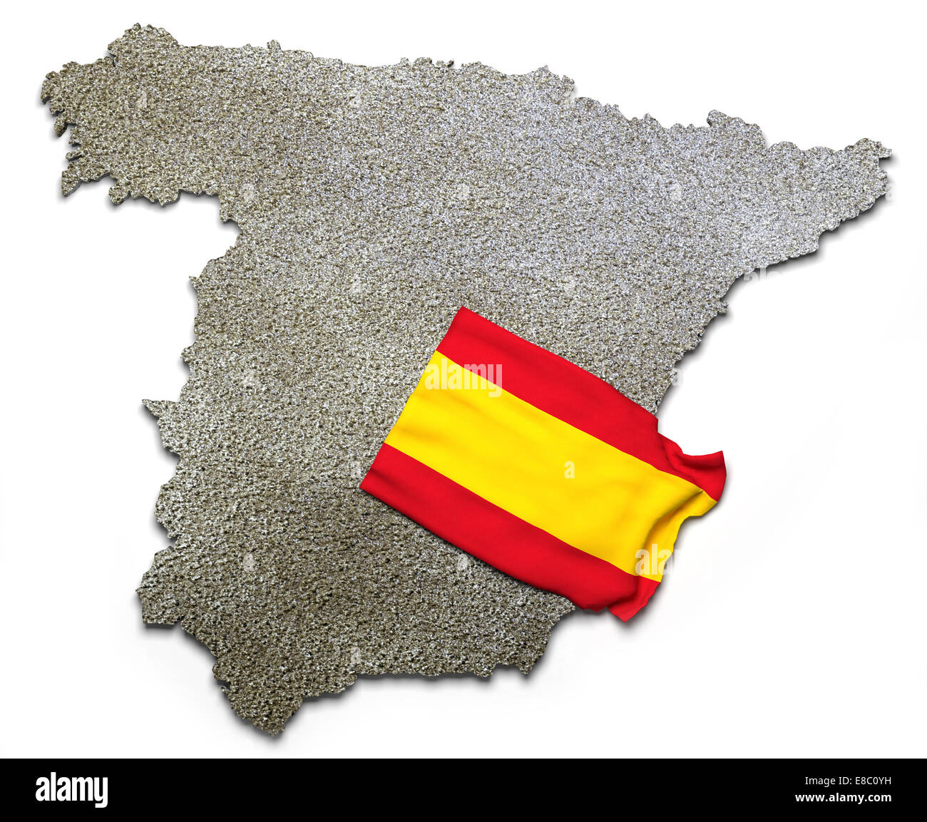 Spain map 3d hi-res stock photography and images - Alamy
