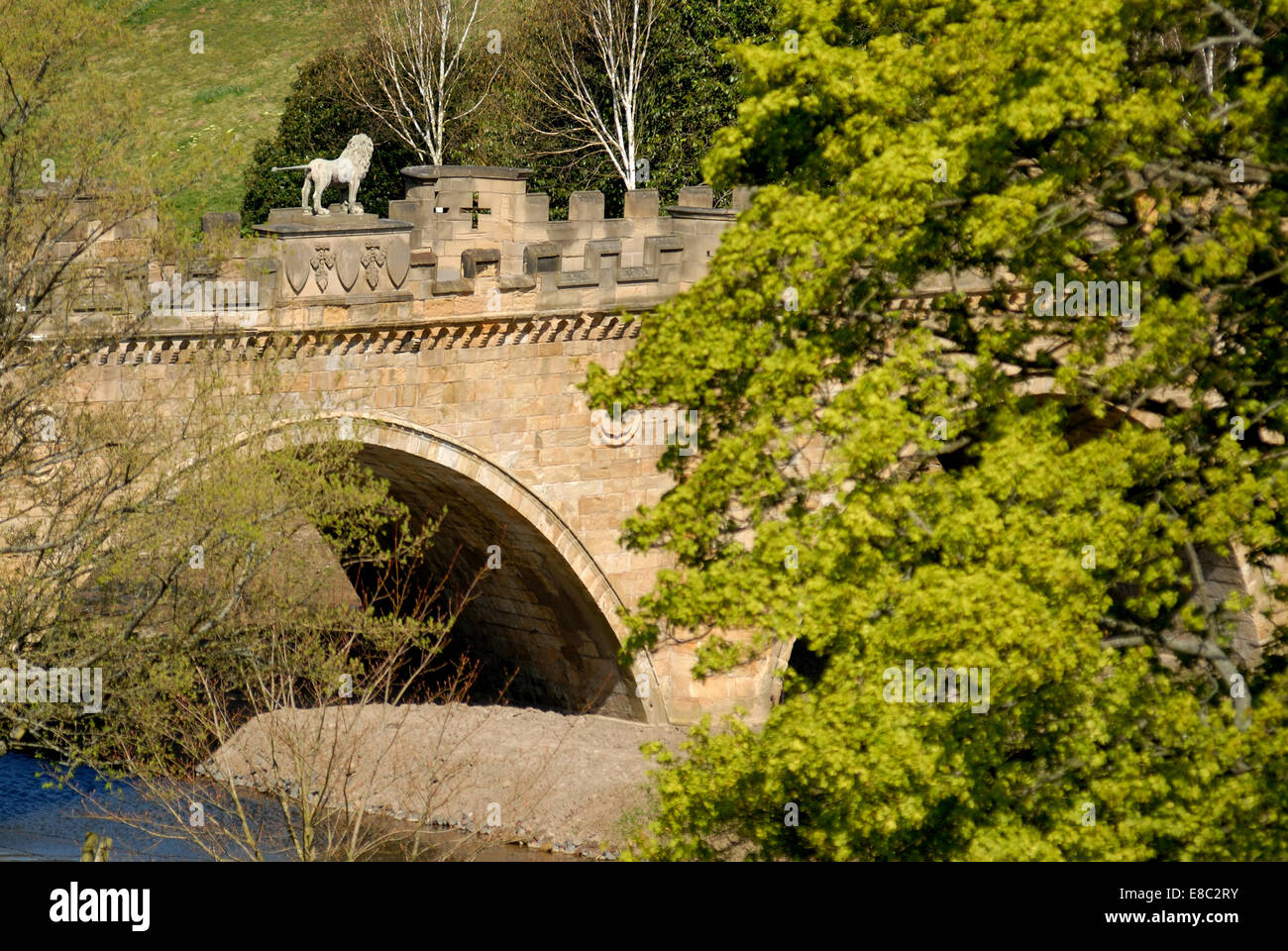The Lion Bridge, Alnwick Castle, Northumberland Stock Photo - Alamy