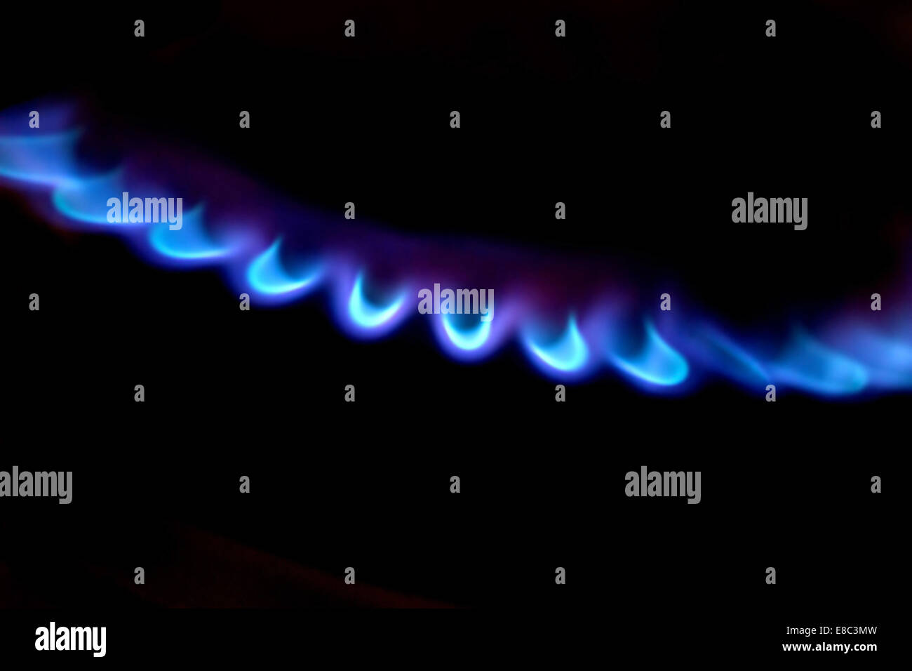 Gas ring on cooker Stock Photo - Alamy