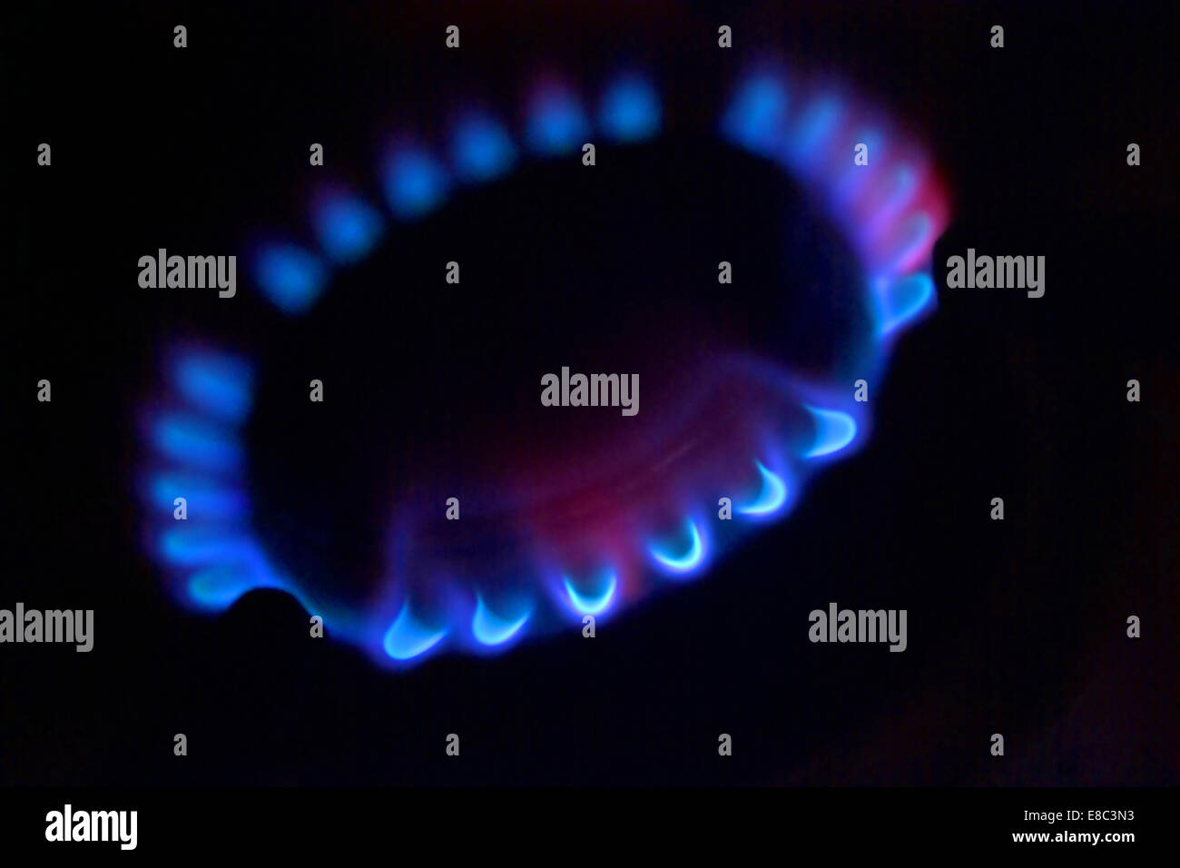 Gas ring on cooker Stock Photo - Alamy